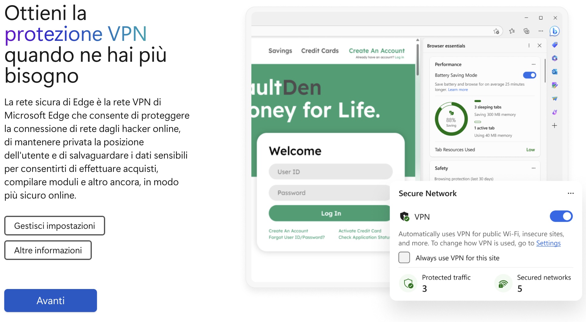 La funzionalità VPN gratuita nel browser Edge di Microsoft - DNS Bazar